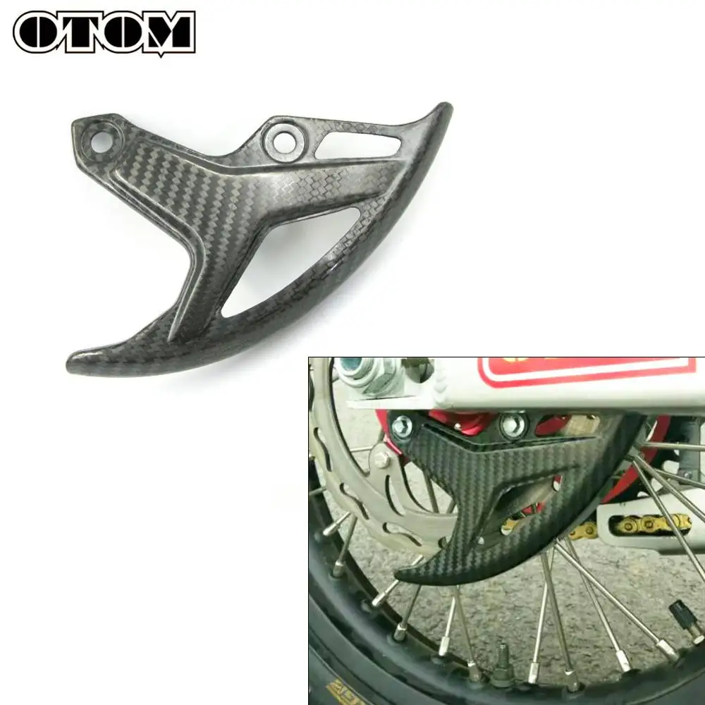 Otom Dirt Bike Carbon Fiber Rear Brake Disc Cover For Honda Crf 250r ...