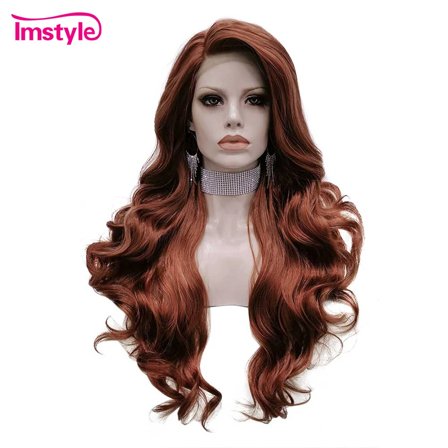 Front Lace Heat Resistant Imstyle | Synthetic Copper Lace Front Wig ...