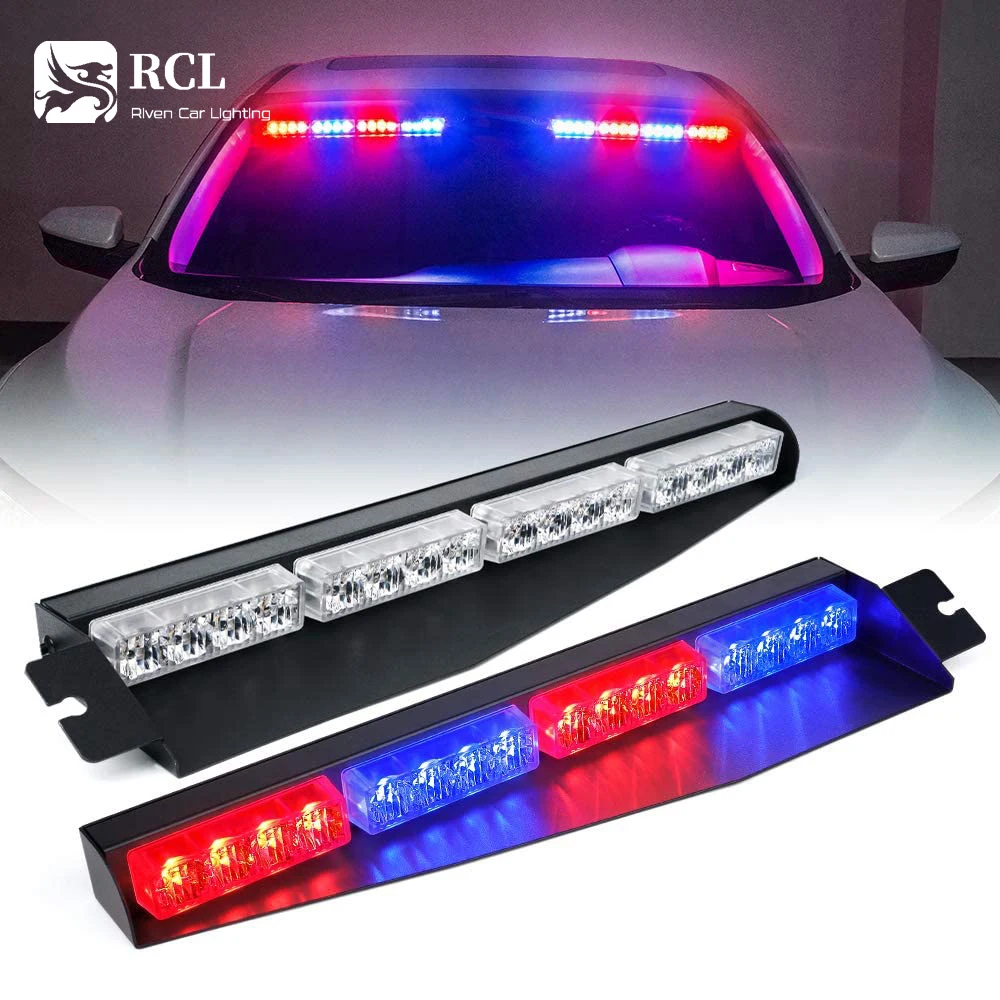 Visor Strobe Led Light Bar Interior Windshield Sunvisor Lamp Emergency ...