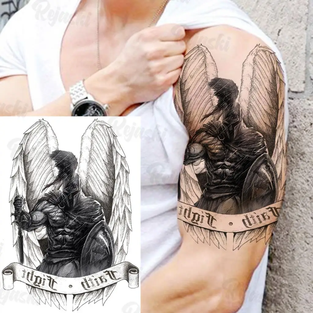 Guardian Angel Tattoos For Men On Back
