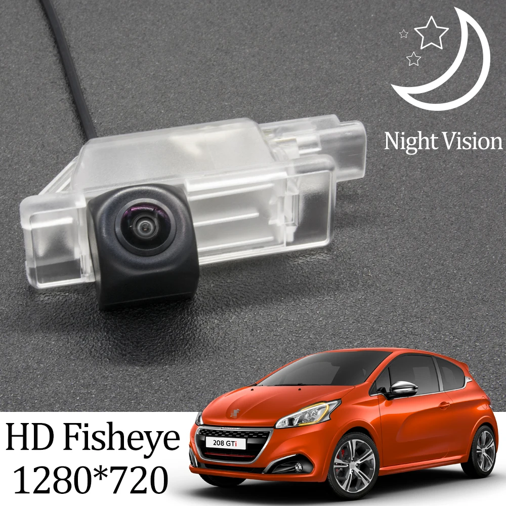 Owtosin HD 1280*720 Fisheye Rear View Camera For Peugeot 208 2012 2013 ...