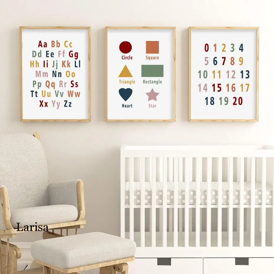 Educational Print Numbers Poster Learning Poster Numbers Art Print ...