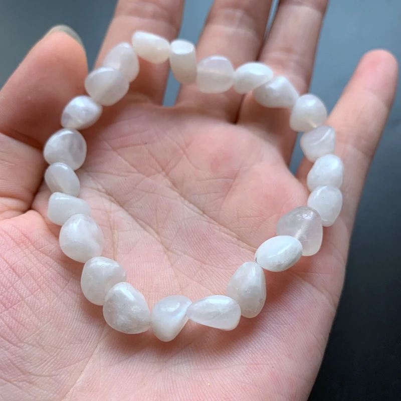 Feito-m-o-lua-pedra-pulseira-natural-pedra-ca-da-branco-moonstone ...