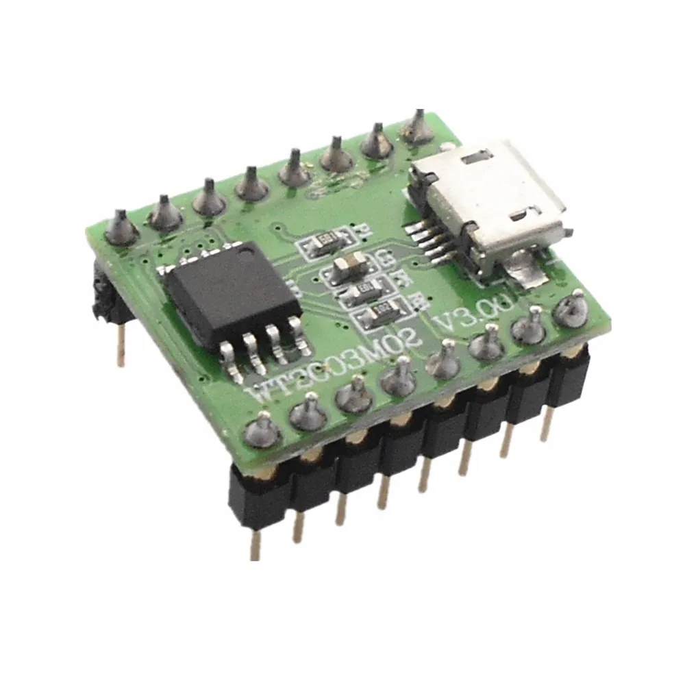 WT2003M02 high quality mp3 decoder chip module ic button UART serial ...