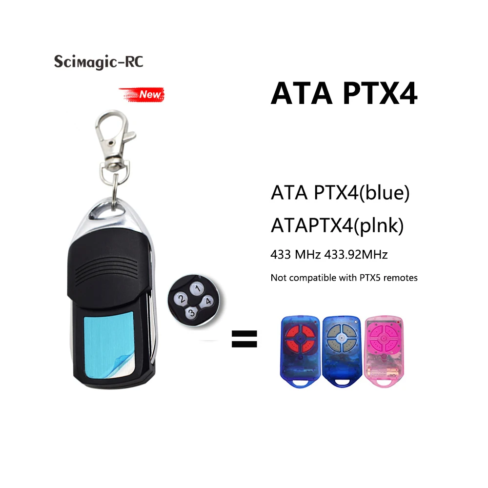 SMG-ATA-PTX4-433-92-MHz-remote-control-ATA-PTX-4-rolling-code-Garage ...