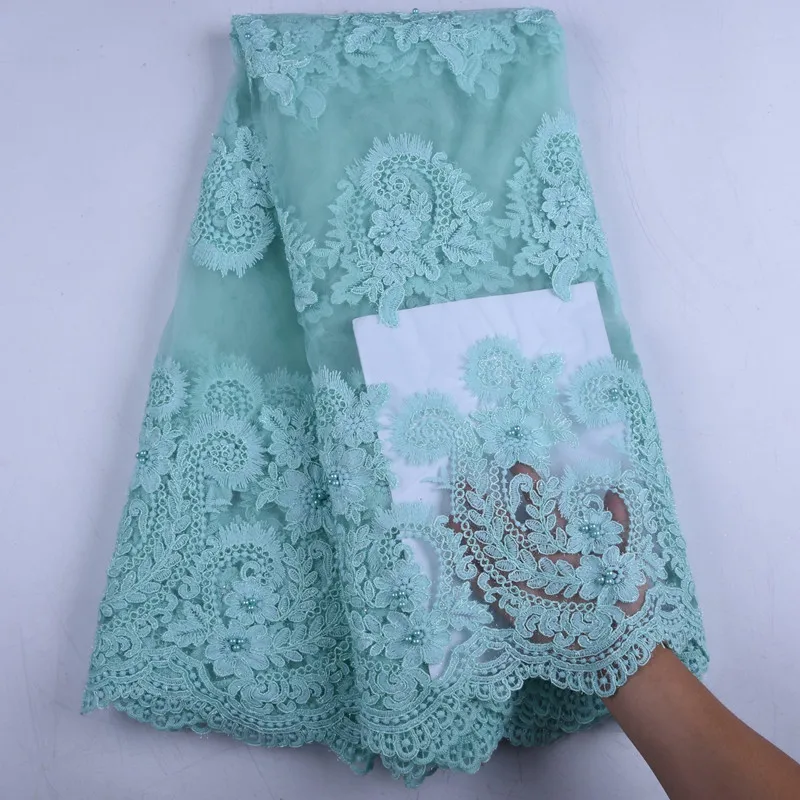 Mint-Green-African-Lace-Fabrics-French-Tulle-Lace-Fabric-2019-High ...