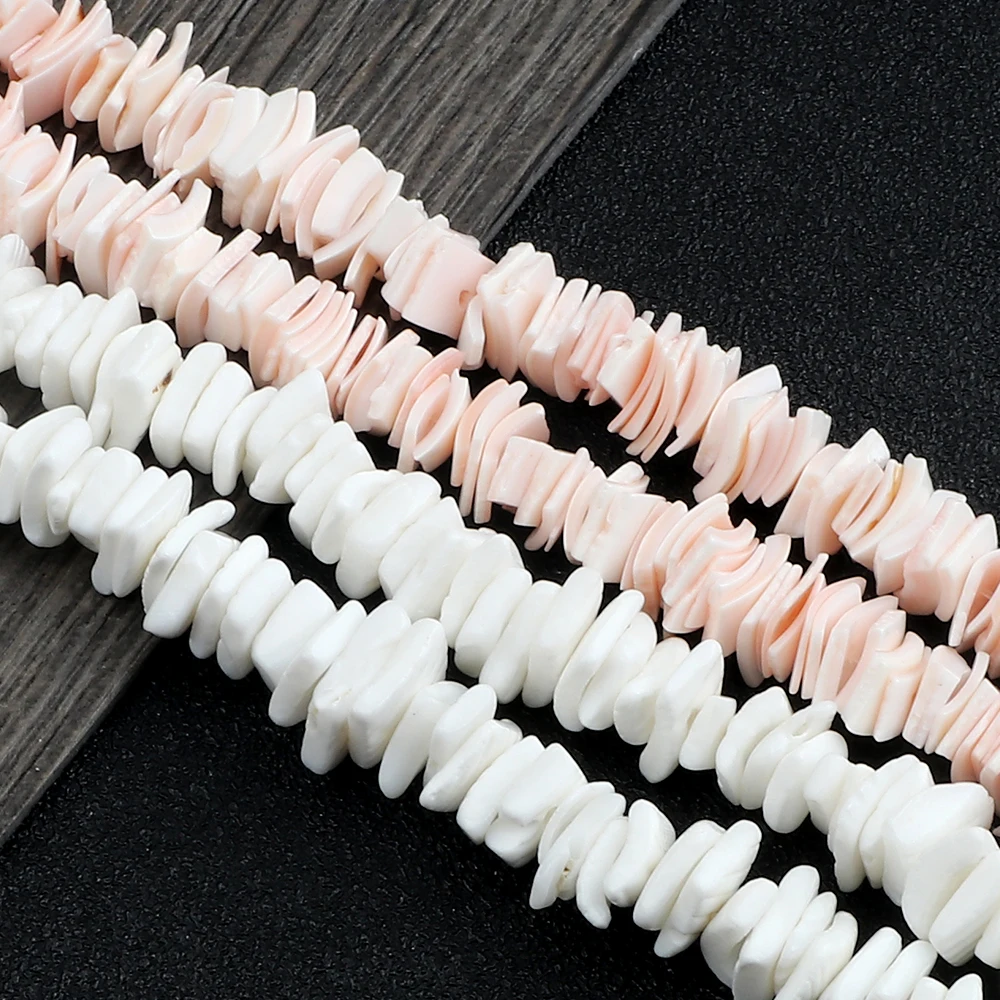 New-Pink-White-Freshwater-Shell-Beads-Chip-Mother-of-Pearl-Beads-For ...