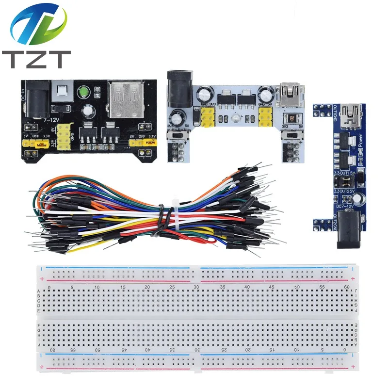 3.3V/5V MB102 Breadboard Power Module + MB 102 830 Punten Prototype ...