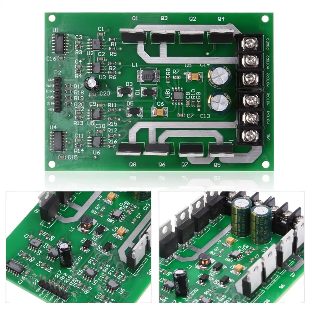 デュアル dc モータドライバボード h ブリッジ pwm dc モータ駆動モジュール mosfet IRF3205 12 v 24 v ...