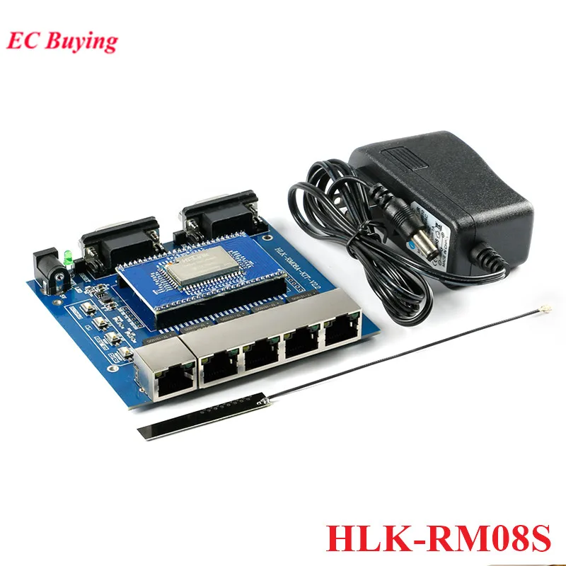 HLK RM08S IOT Serial Port to Ethernet to WiFi Routing Module Two Way Transparent Transmission ...