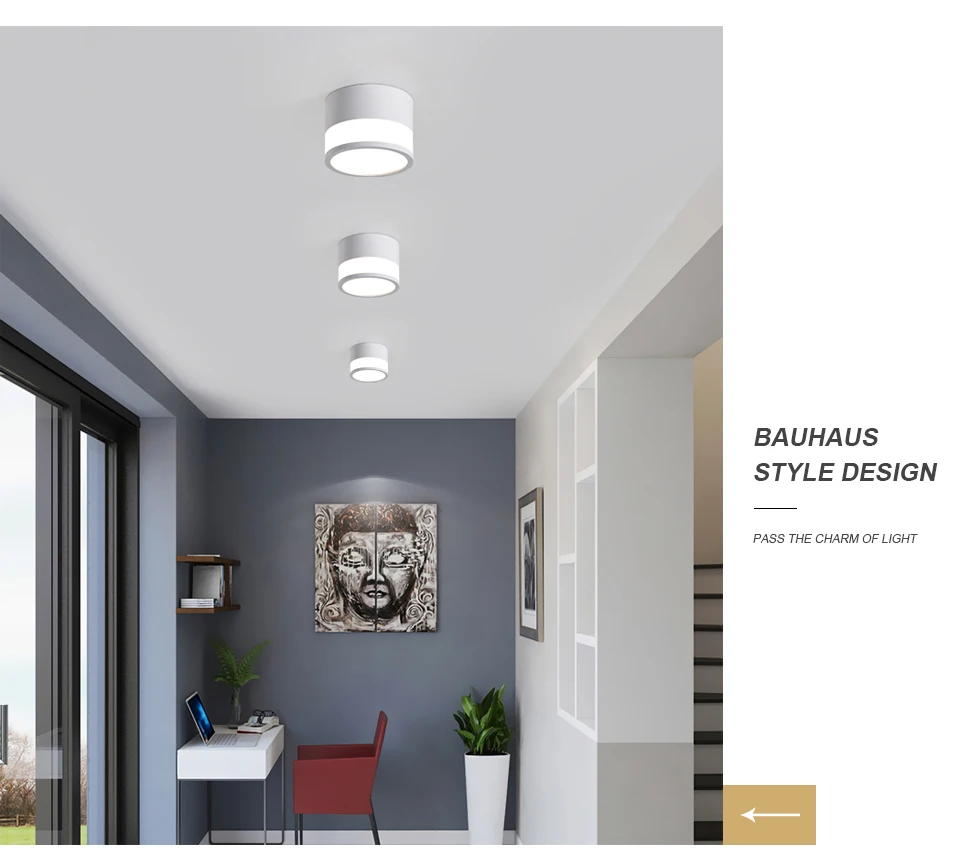 Multicolour Downlight Modern LED Dimmable Downlight Surface Mount 7W ...