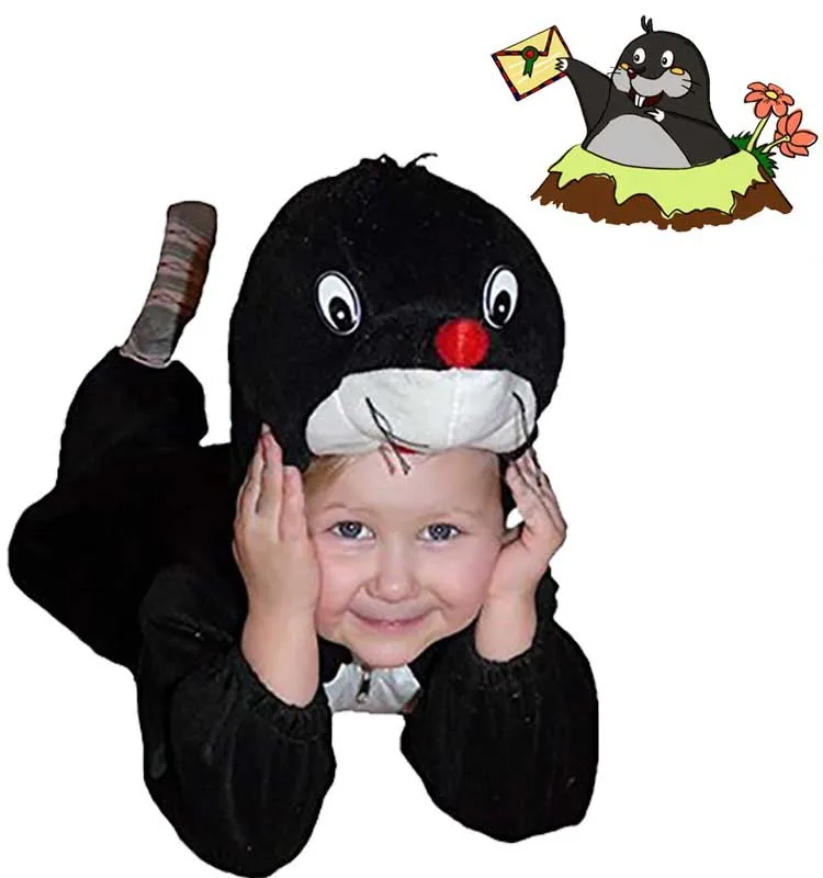 Adult Child Mole Costume Animal Acting Suit Kindergarten Parent child ...