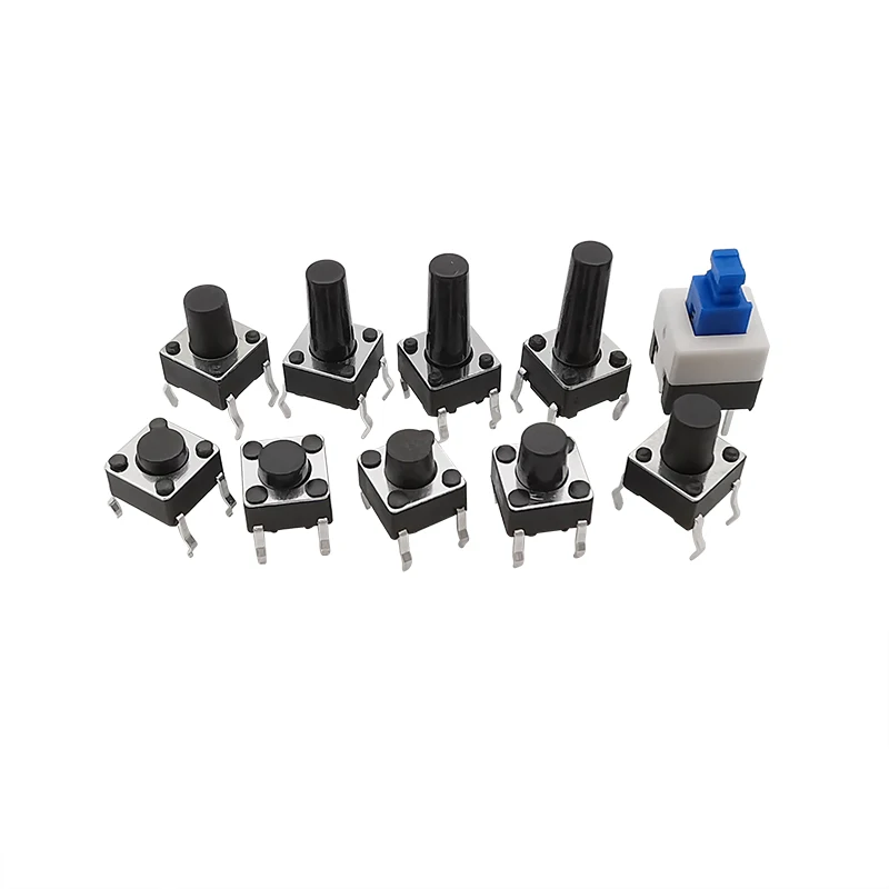 Tactile Switch 70pcs Assorted 6x6x6mm ON/OFF Touch Button Micro Switch ...
