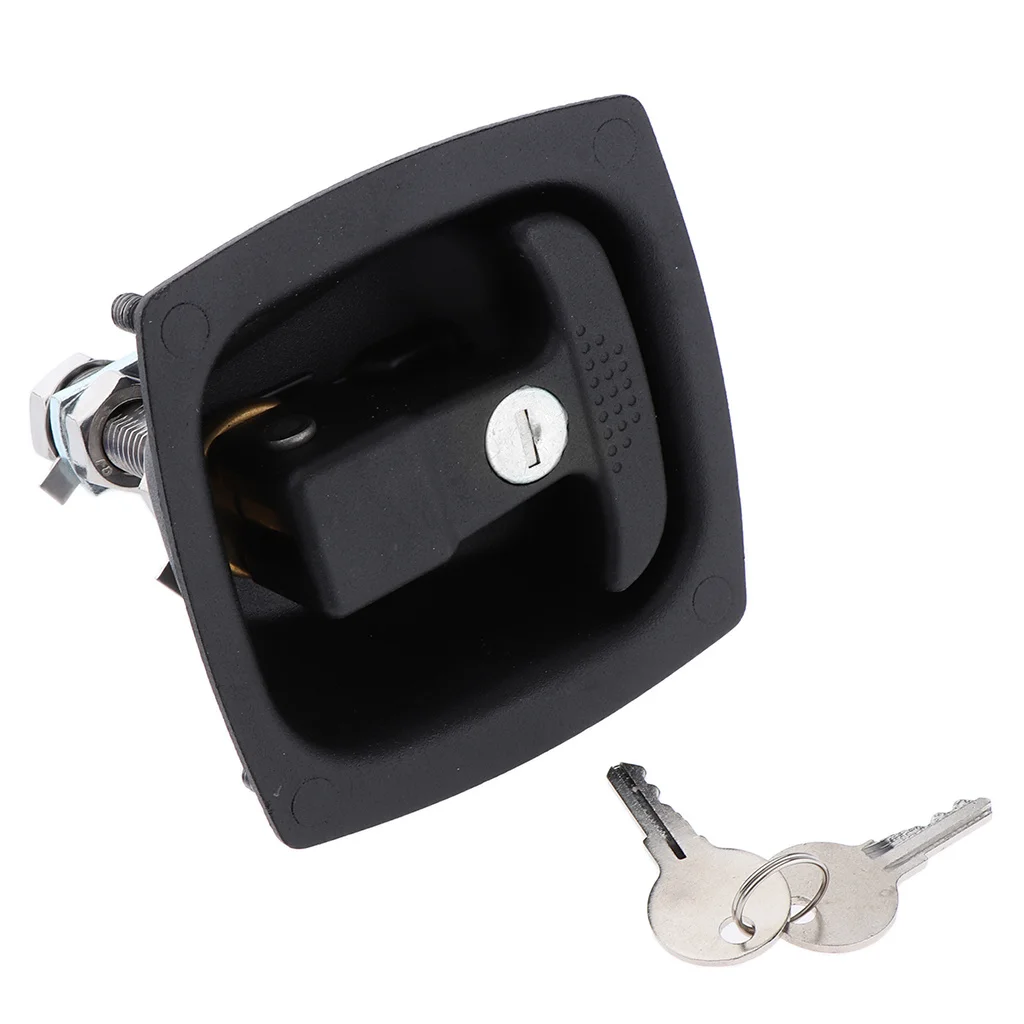 Balck Flush Mounting T Handle Lock & 2pcs Keys For Trailer Canopies ...