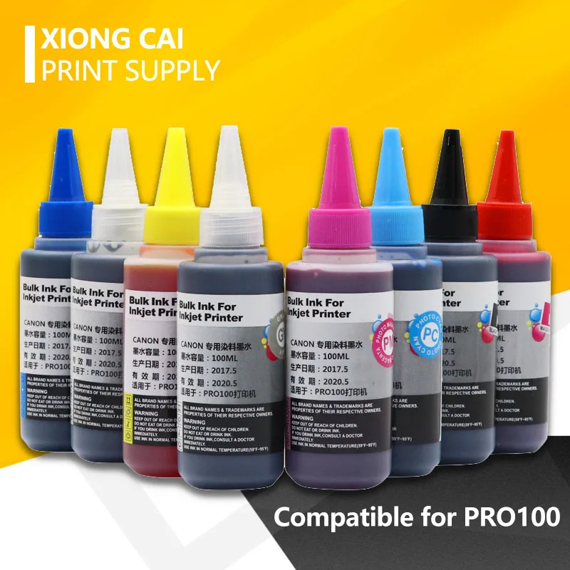 8color CLI42 refillable ink compatible for canon Pixma Pro 100 inks CLI ...