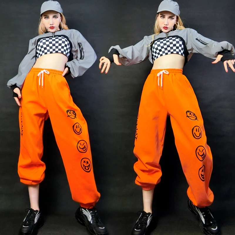 Hip Hop Street Dance Costumes Performance Clothes Female Student Jazz ...