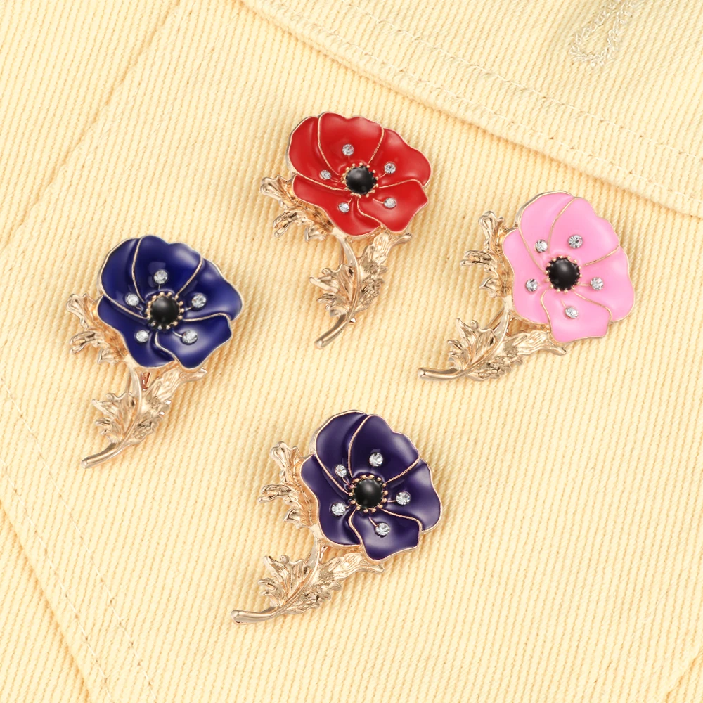 Vintage Poppy Enamel Brooch: A Meaningful Accessory for Everyday Wear ...