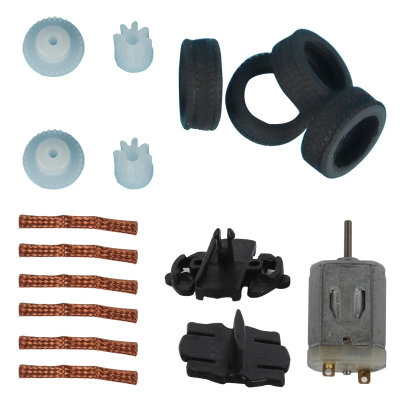 Electric Scalextric Car Slot Racing 1/43 Motor Guide Gear Tires Pinions ...