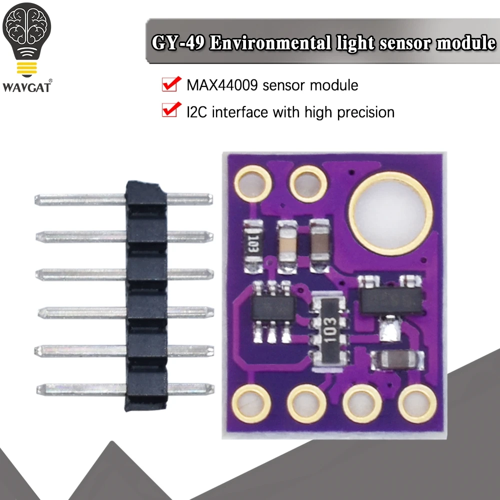 GY-49 MAX44009 ambiente Módulo Sensor de luz para Arduino con 4P 4 Pin ...