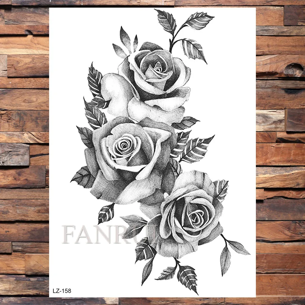 Three Roses Tattoo Outline