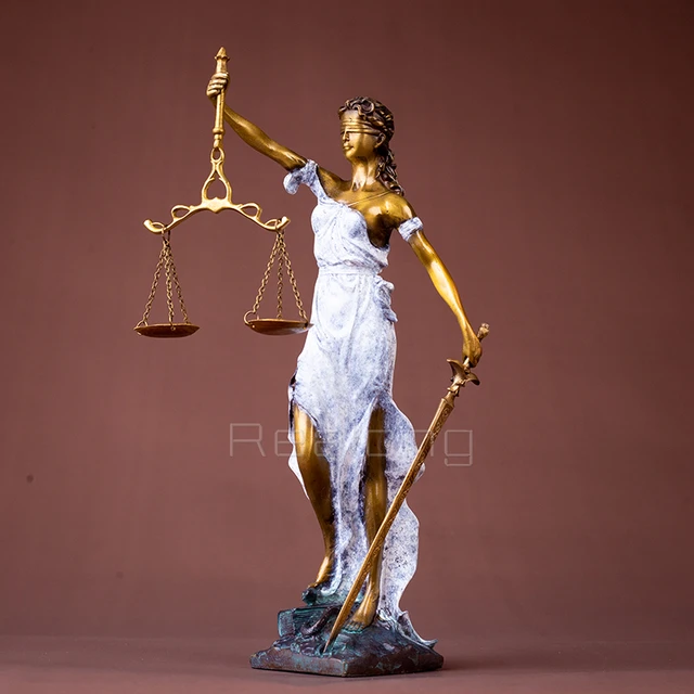 Bronze Lady Justice Statue With Scales Bronze Goddess Of, 54% OFF