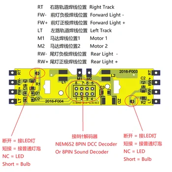 NEM652 8PIN HO Scale Train Model DCC Base Board for Bachmann & Athearn ...