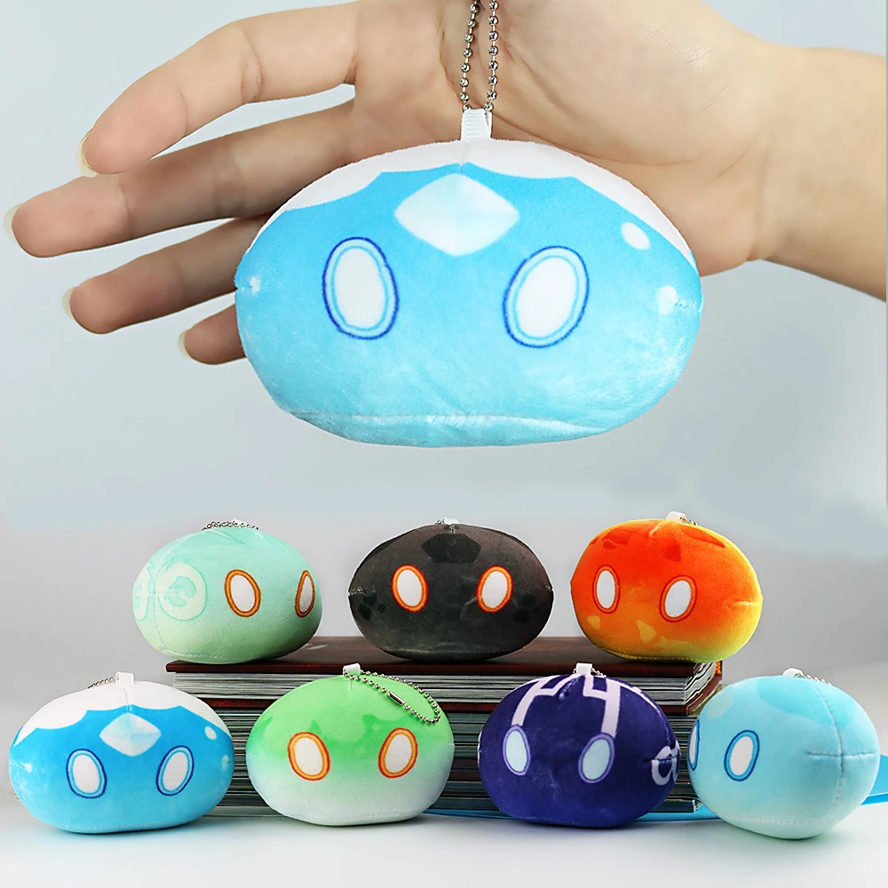 Genshin-Impact-Slime-Keychains-Anime-Keychain-Hydro-Slime-Cryo-Slime ...