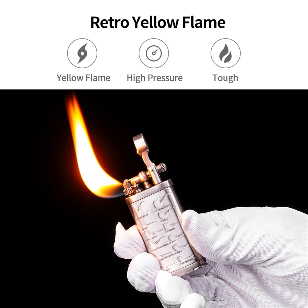Pipe Lighter Brushed Steel Windproof Lighters Vintage Elegant Cigar ...