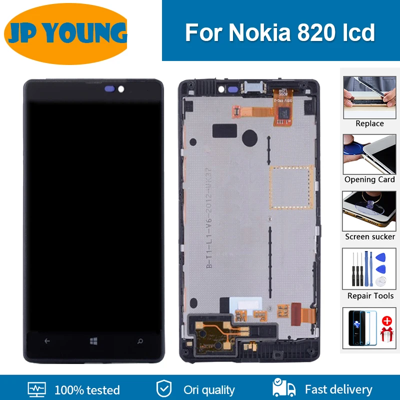 4.3 IPS For Microsoft Nokia Lumia 820 N820 LCD Display Touch Screen Digitizer Replacement with Frame Assembly For Nokia 820 LCD AliExpress