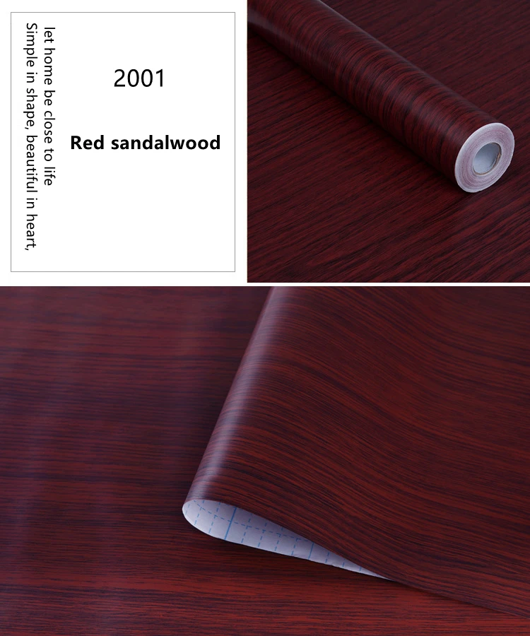 Papier peint,Autocollant décoratif en vinyle,Texture Grain de bois ...