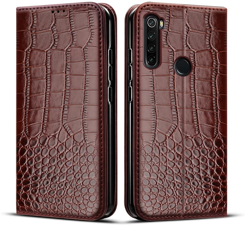 Flip-Case-For-Xiaomi-Redmi-Note-8-Case-Crocodile-texture-leather-case ...
