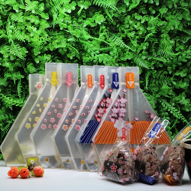100pcs-Triangular-rice-ball-packaging-bag-rice-ball-wrapping-paper ...
