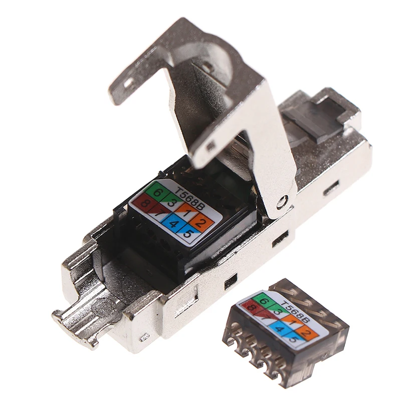 New-Tool-Free-Shielded-RJ45-Cat-7-Termination-Plug-Cat7-Plug-Cat7 ...