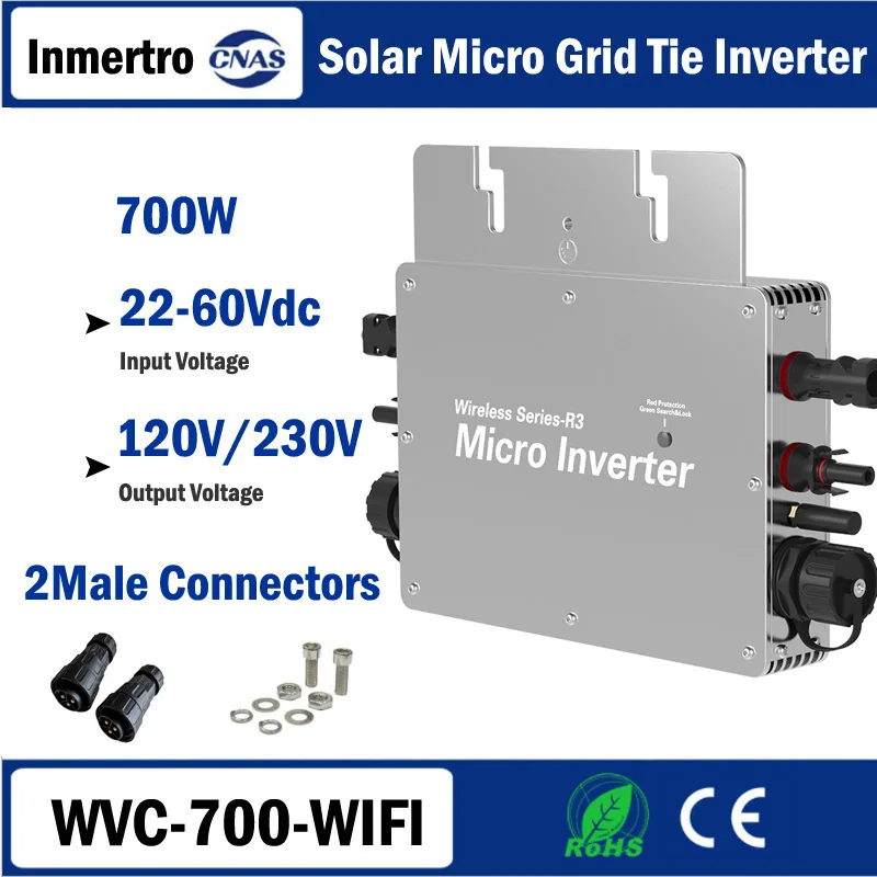 Wvc 700w lebenslange Version des Solar Micro Grid Tie Inverter DC22 60V zu ac110v/220v 50 hz60hz ...