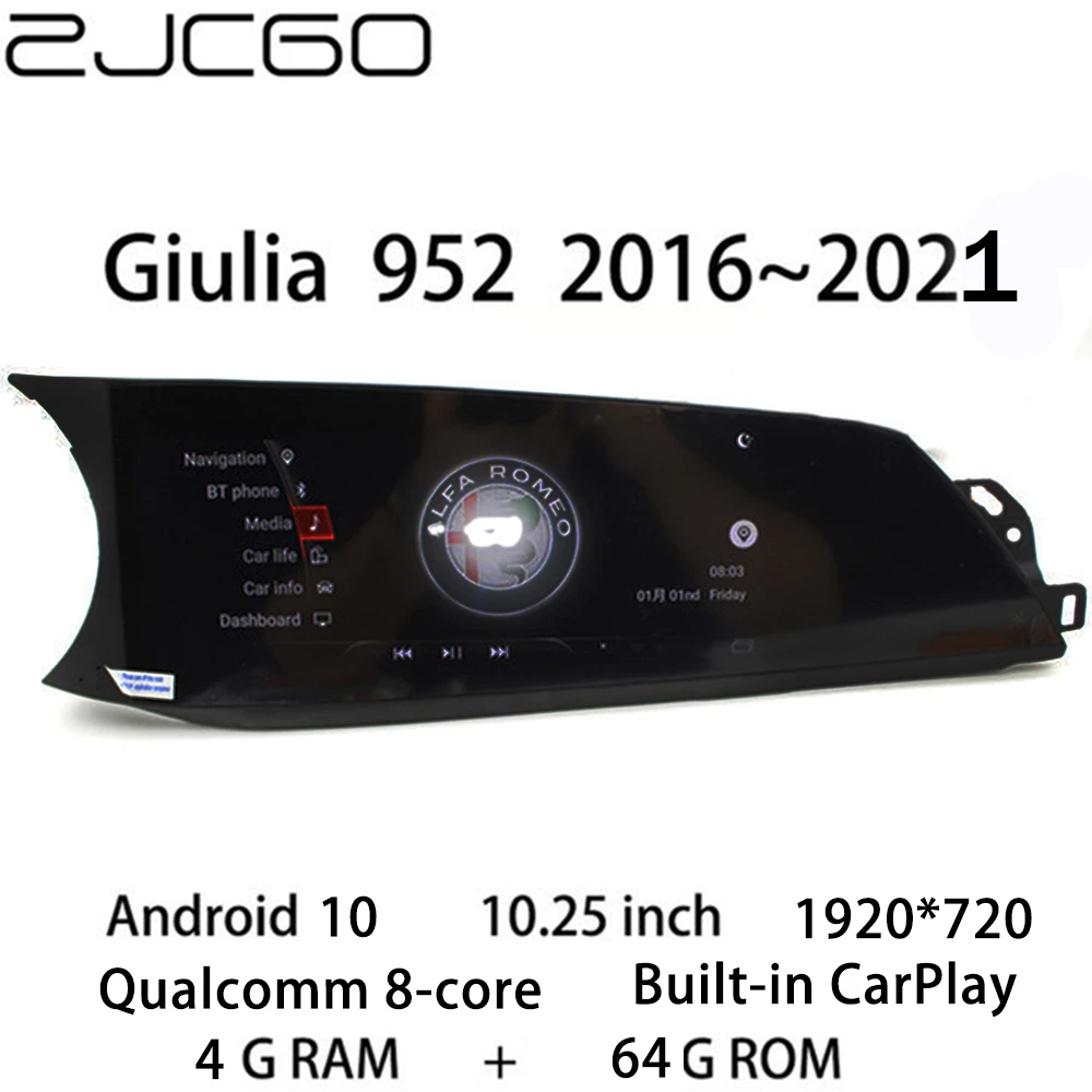 ZJCGO Car Multimedia Player Stereo Radio GPS Navigation Android Screen ...