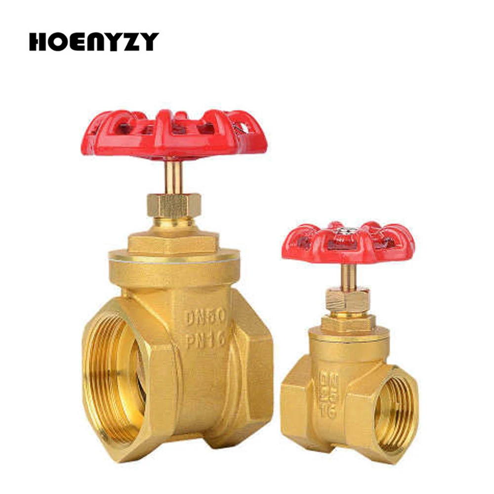 G 1/2" 3/4" 1" 1-1/2" 2" Female Thread Brass Gate Valve Dn15 Dn20 Dn25 Dn32 Dn40 Dn50 With Steel ...