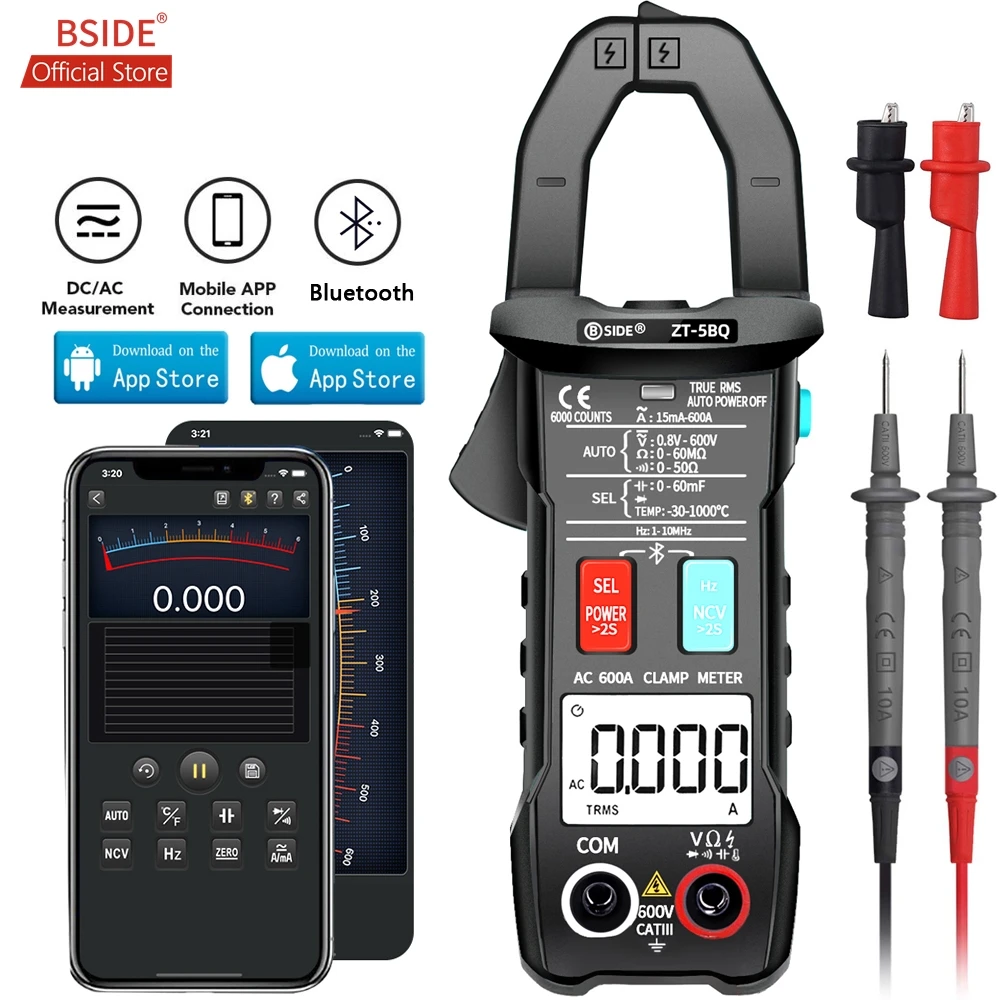 BSIDE-ZT-5BQ-Wireless-Clamp-Meter-Digital-Technology-Smart-Multimeter ...