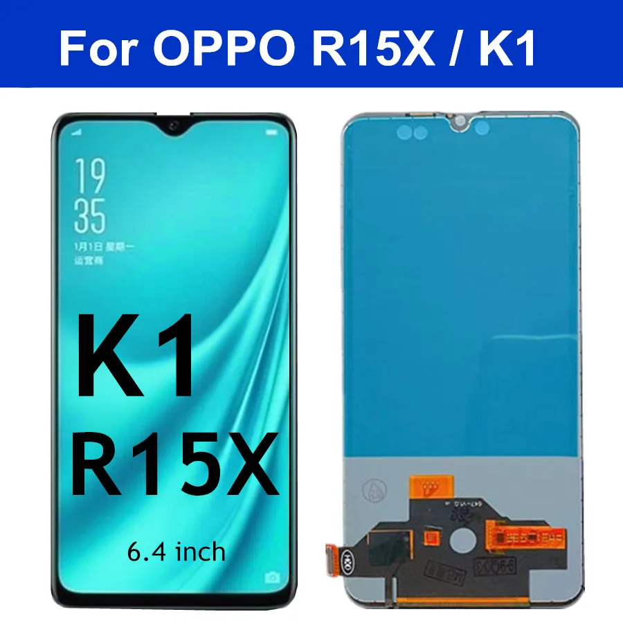 Pantalla LCD TFT K1 de 6,4 pulgadas para OPPO R15X, pantalla LCD, montaje de Digitalizador de ...
