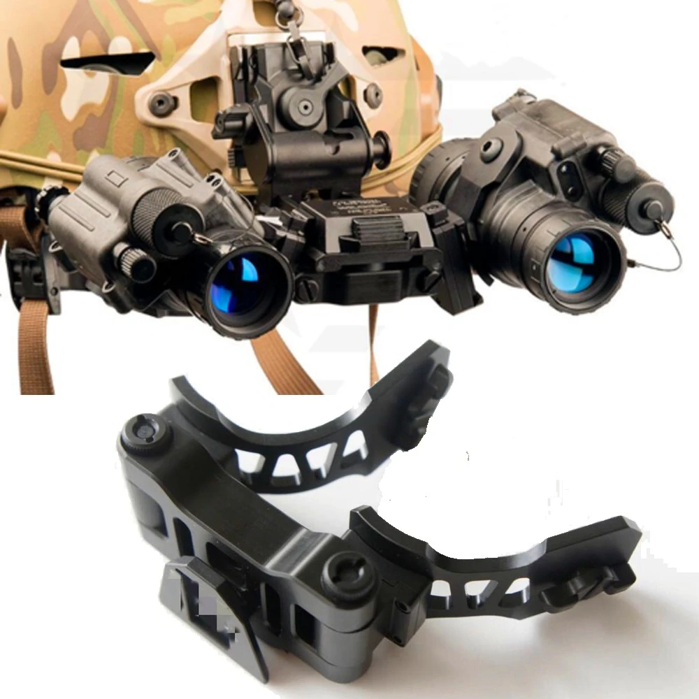 Metal Binocular NVG Bracket Mount J Arm For Can Stand Support Double AN ...