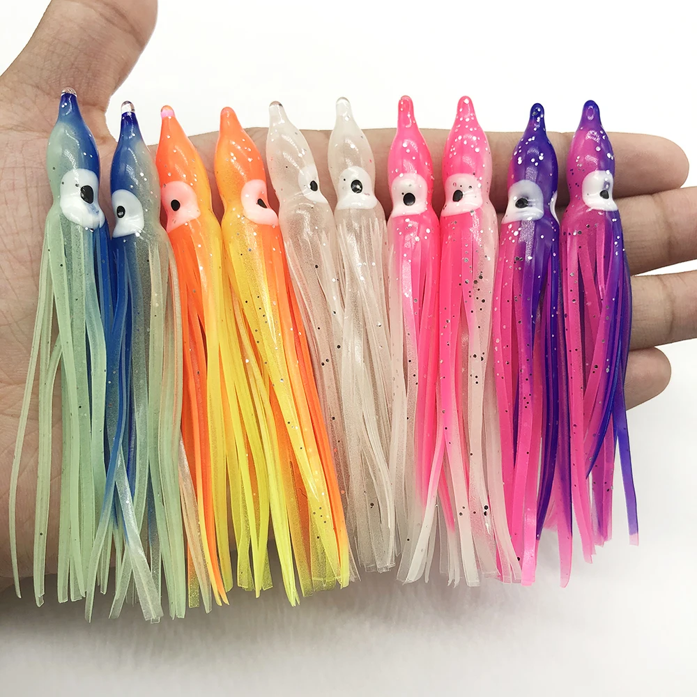10pcs-Inchiku-90mm-Fishing-Lures-Luminous-Octopus-Soft-Bait-Rubber ...