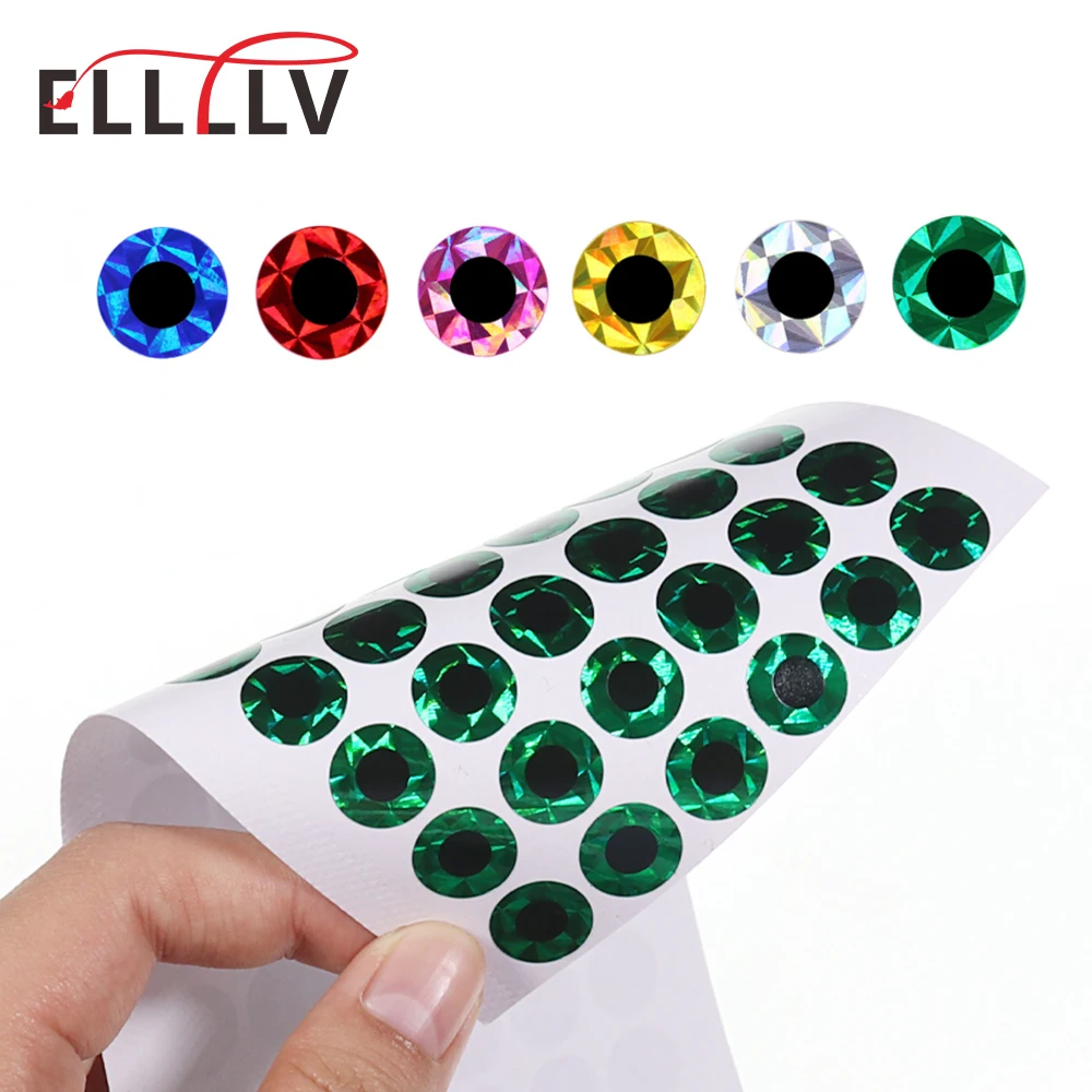 Elllv 100pcs/pack 2D Flat Fishing Lure Eyes Artificial Fish Eyes ...