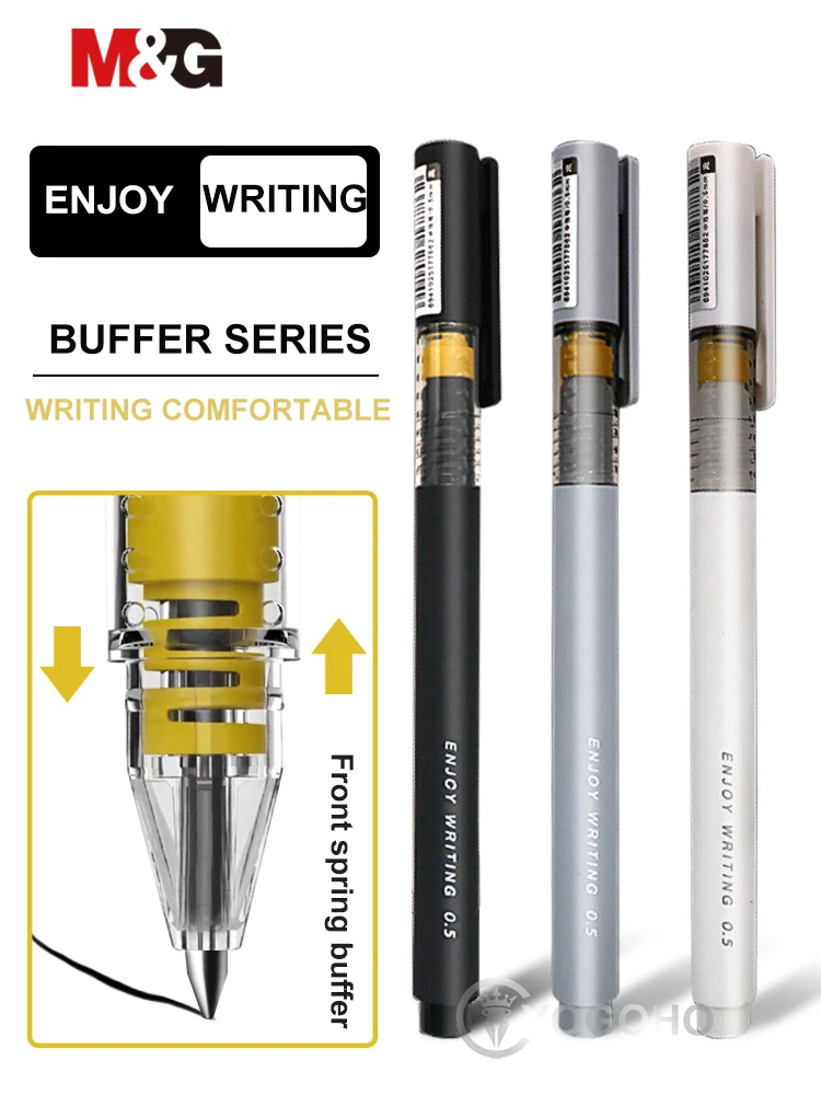 2020 High Quality New Spring buffer Gel Pen 0.5mm 0.7mm Pen Writing ...