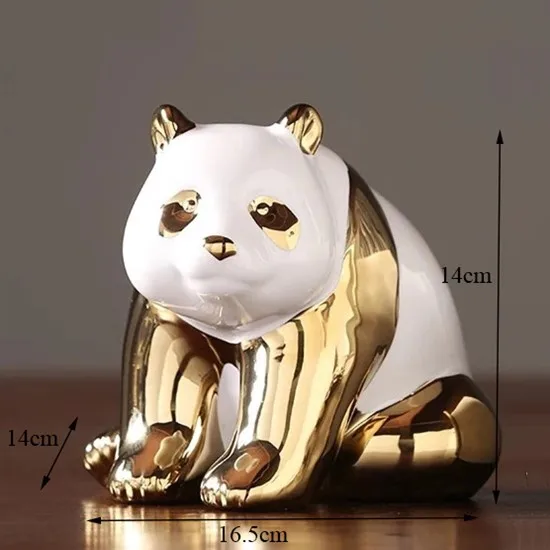 Golden Panda Statue