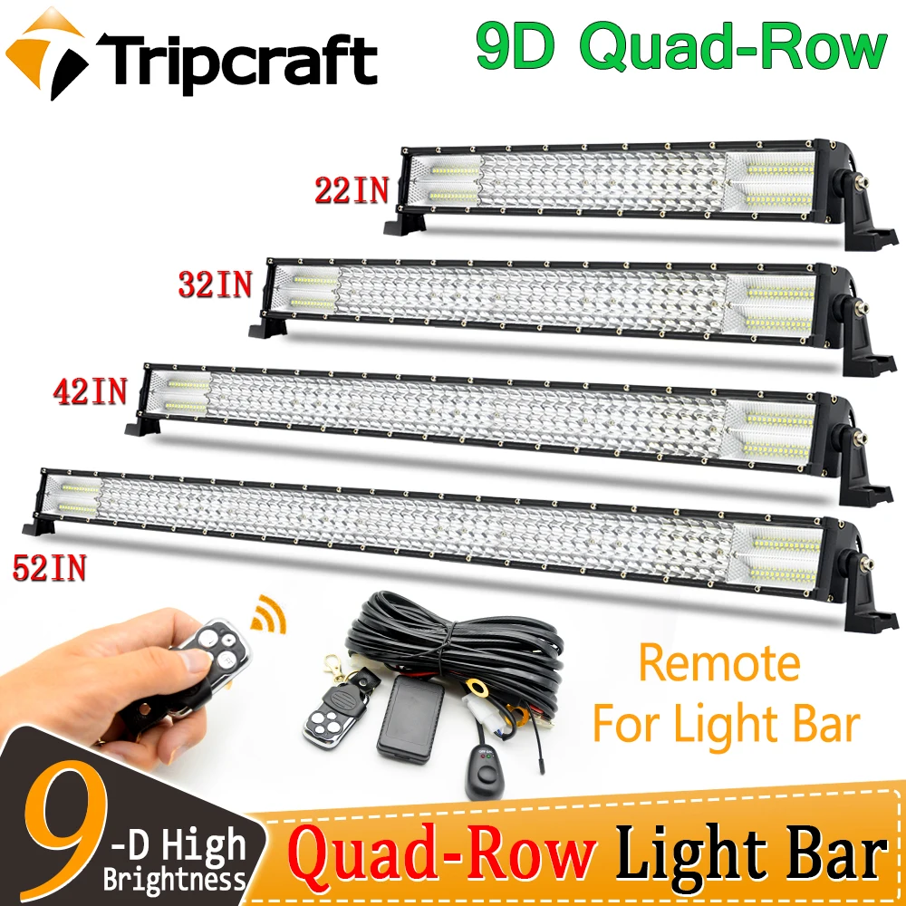 Tripcraft-4Row-22-32-42-Inch-Straight-LED-Light-Bar-offroad-12V-quad ...