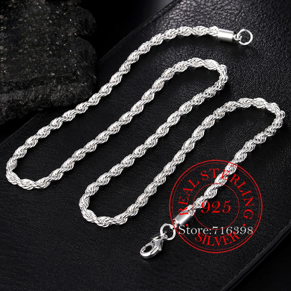 Collar de cadena de cuerda trenzada para mujer y hombre, joyería de ...