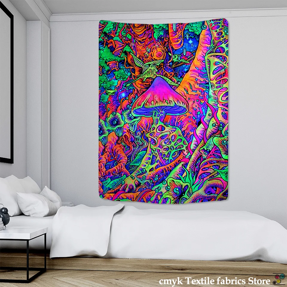 Psychedelic Mushroom Wall Hanging Tapestry