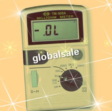 Medidor de microresistencia de TM 508A, medidor de mmiliohm alimentado por batería o ACDC ...