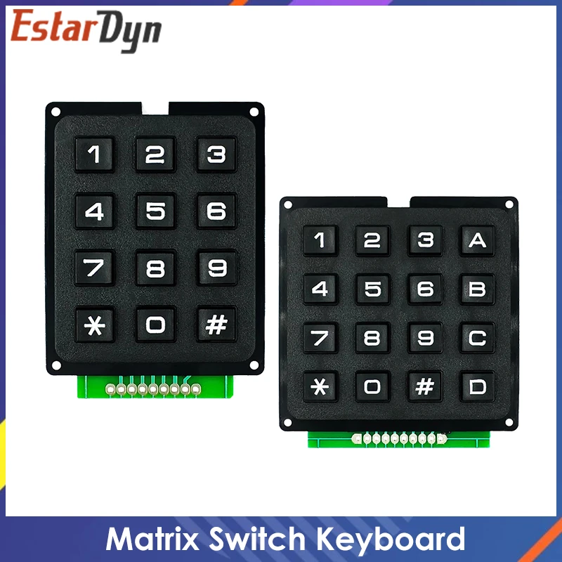 3*4 4*4 Matrix Switch Keyboard Keypad Array Module Abs Plastic Keys 4x4 3x4 12 16 Key Button ...