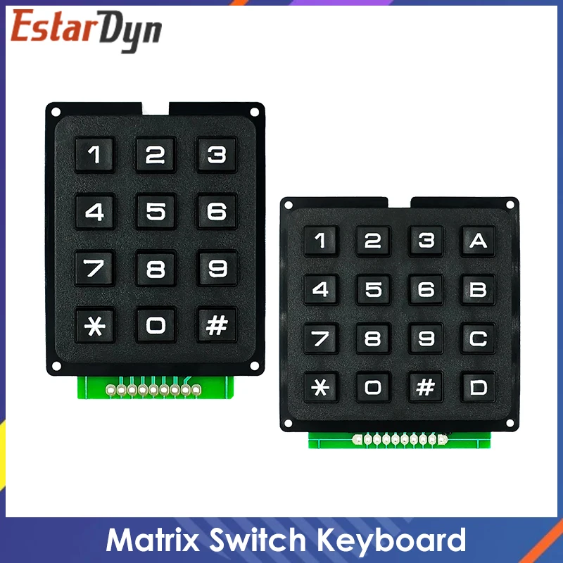Matrix-Switch-Keyboard-Keypad-Array-Tech-ABS-Plastic-pr-dire-4x4-3x4-12 ...