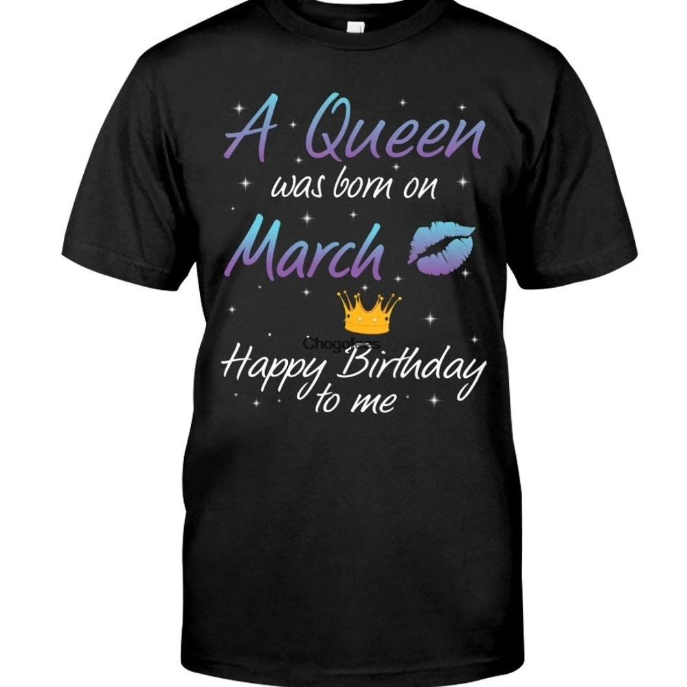 Womens March Shirt Feminist Shirt A Queen Was Born On March Happy ...